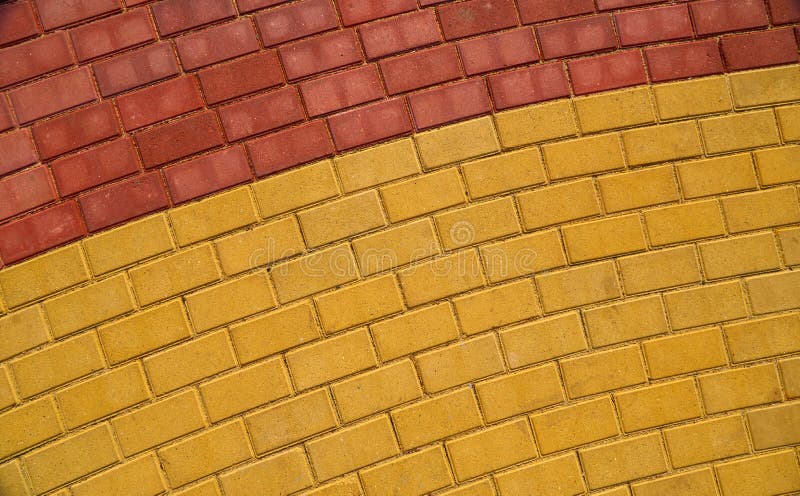Yellow and Red Brown Paving Tile for Background or Texture Stock Photo ...