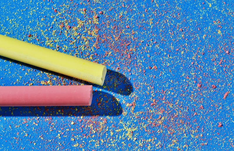 Yellow and red chalk stock image. Image of stick, concept - 196113063