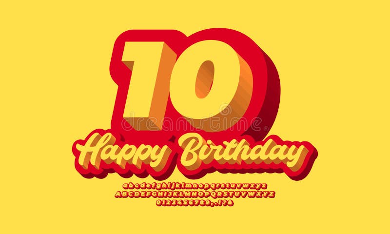 Yellow and Red 3d Alphabet Text Effect or Font Effect Style Design ...