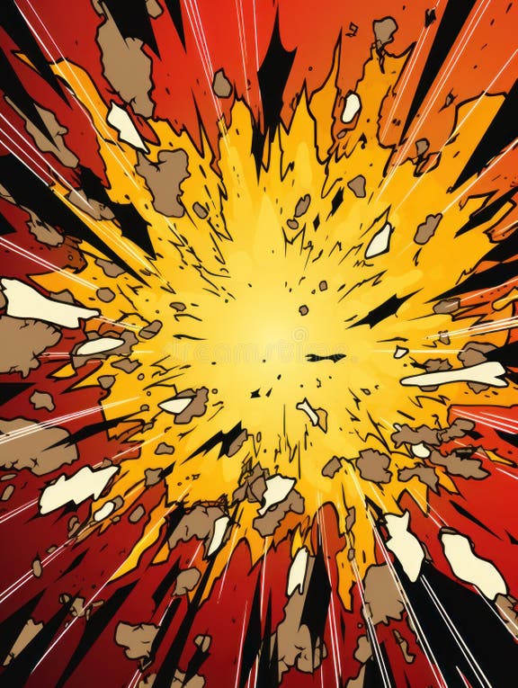 A yellow and red explosion stock illustration. Illustration of colorful ...