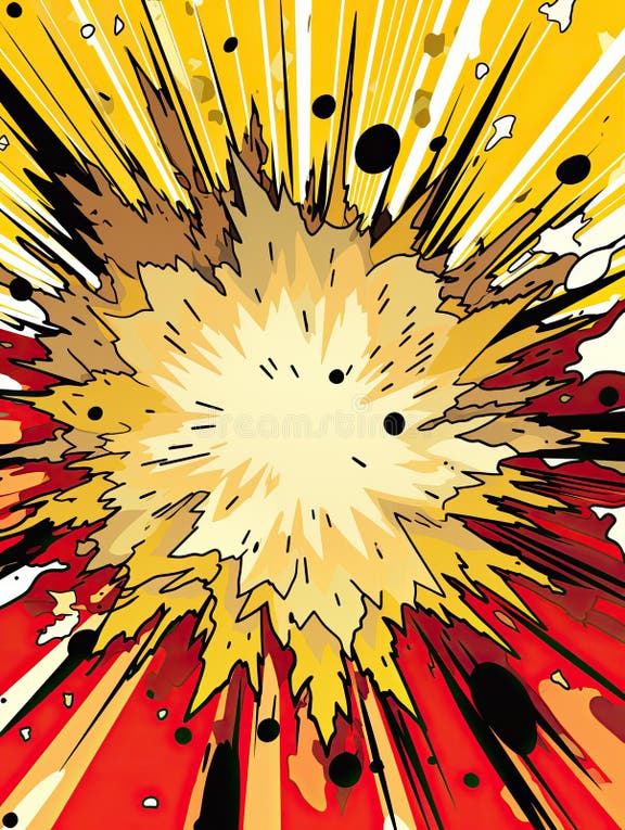A yellow and red explosion stock illustration. Illustration of ...