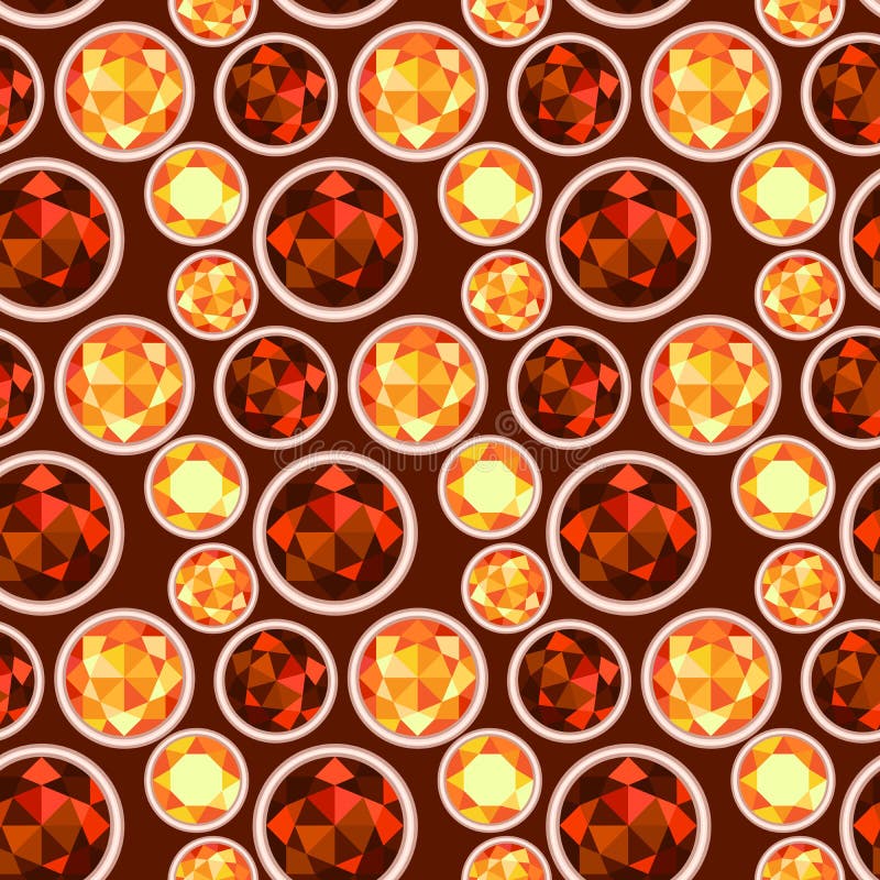 Yellow and Red Gemstone Pattern Stock Vector - Illustration of bright ...