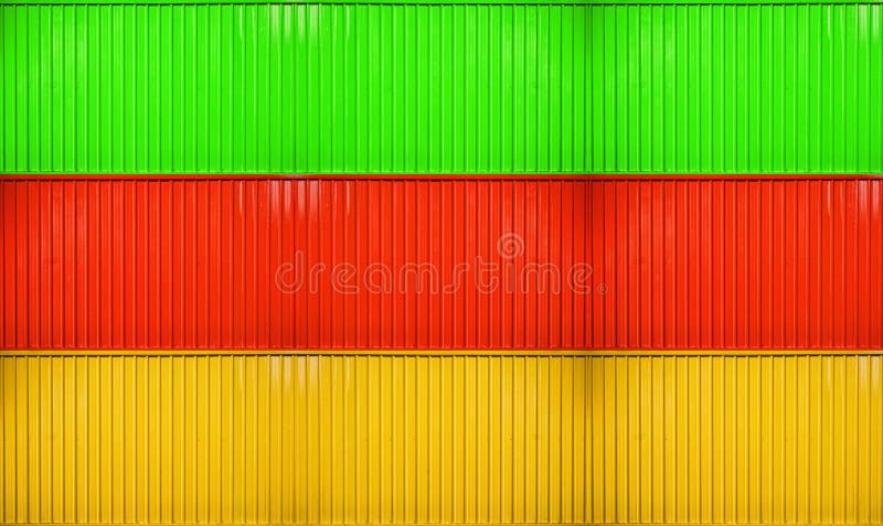 Yellow,red,green Box Stack of Container Striped Surface Texture Stock ...