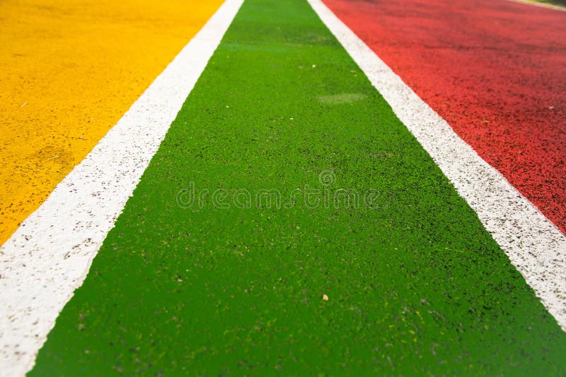 Yellow, Red and Green Colour on Asphalt Road Stock Photo - Image of ...