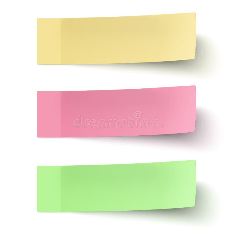 Yellow, Red and Green Sticky Notes Isolated on White Background Stock ... Yellow, Red and Green Sticky Notes Isolated on White Background Stock ...
