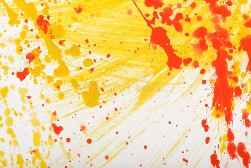 Yellow-red Hand-painted Gouache Stroke Daub Texture Stock Illustration ...