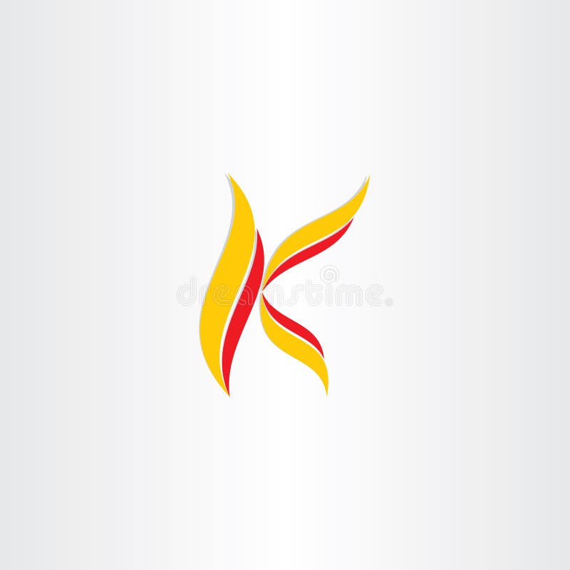 Yellow Red Icon Letter K Logo Stock Vector - Illustration of logo ...