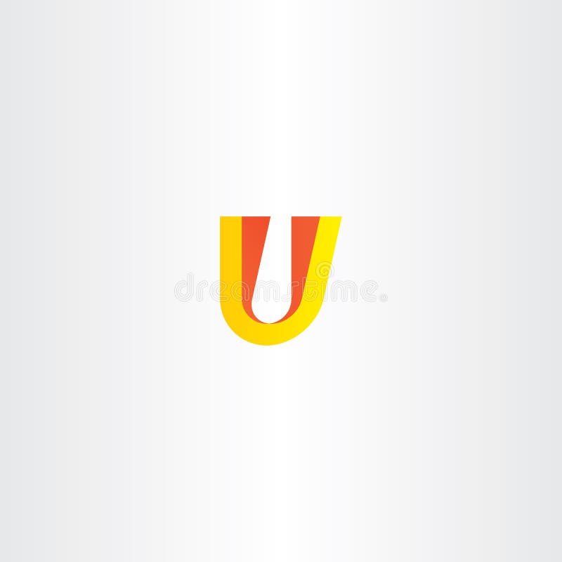 Yellow Red Letter U Logo Symbol Design Element Stock Vector ...