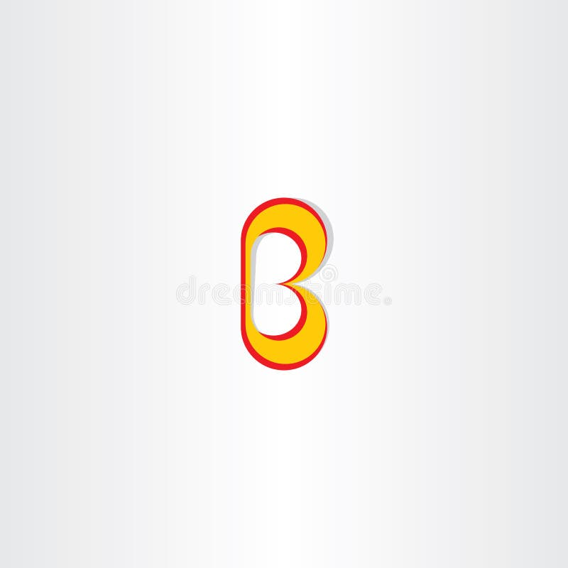 Yellow Red Logo of Letter B Icon Stock Vector - Illustration of yellow ...