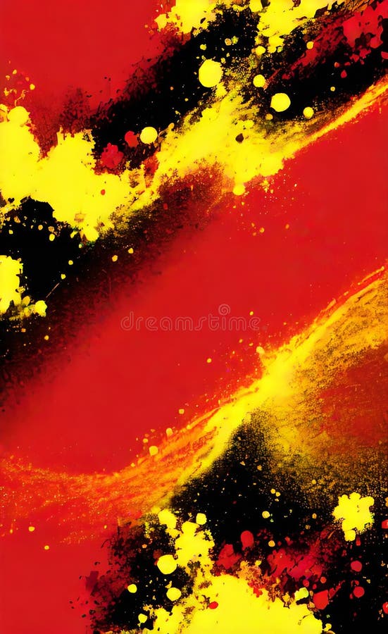 Yellow and Red Modern Abstract Background with Scratches and Halftone ...