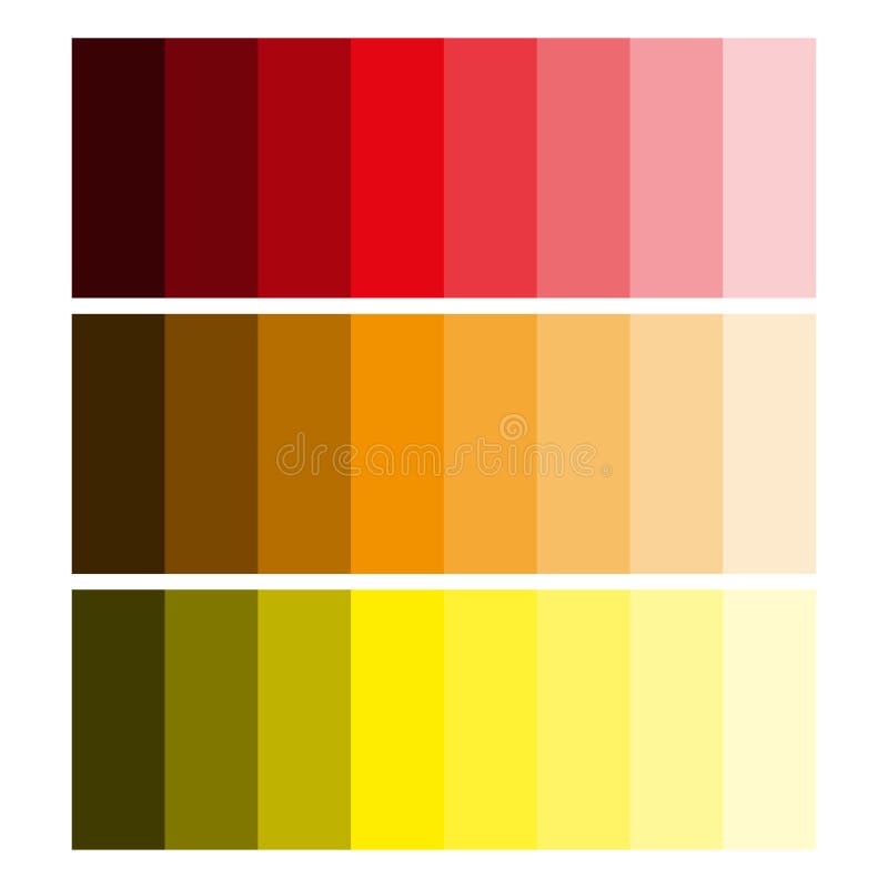 Yellow Red Palette. Template Design. Vector Illustration. Stock Image ...