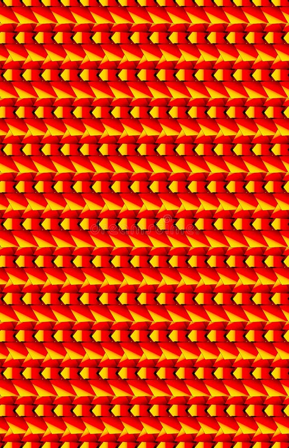 A Yellow and Red Pattern Made Up of Odd Shapes. Stock Illustration ...
