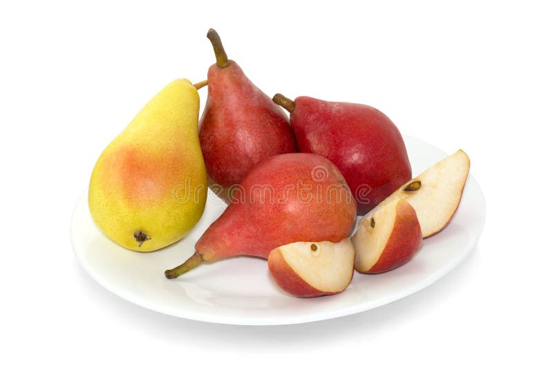 Yellow and Red Pears for Snack Stock Photo - Image of juicy, nature ...