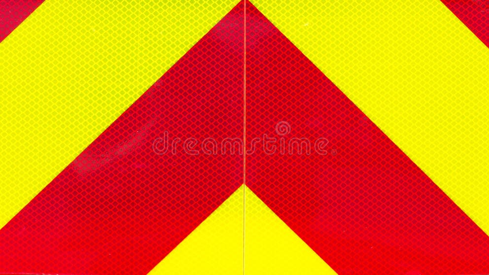 Yellow and Red Retroreflective Panel on a Fire Truck Stock Photo ...
