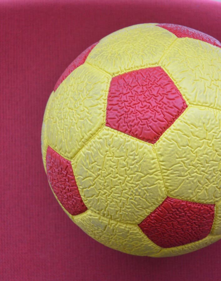 Yellow Red Soccer Ball Texture Stock Photo - Image of brazil ...