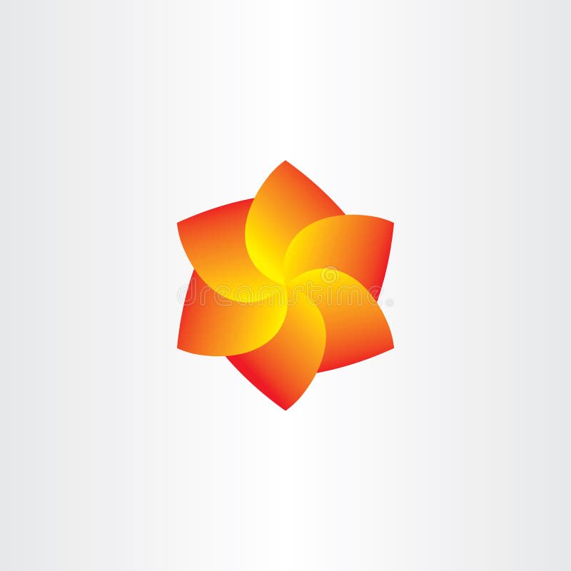 Yellow Red Spiral Flower Icon Vector Stock Vector - Illustration of ...