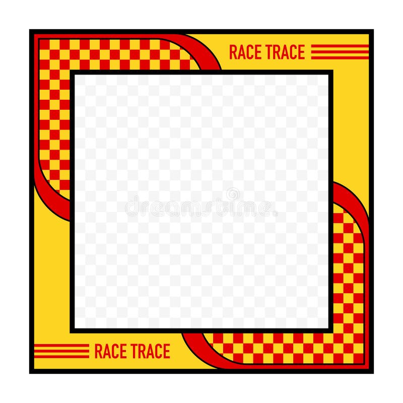 Yellow and Red Sport Car Frame Stock Vector - Illustration of line ...