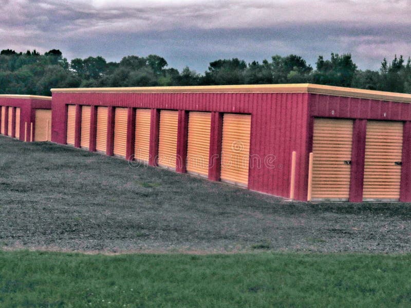 Storage units stock image. Image of units, yellow, storage - 120124753