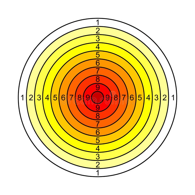 Yellow Target stock illustration. Illustration of missile - 9219443
