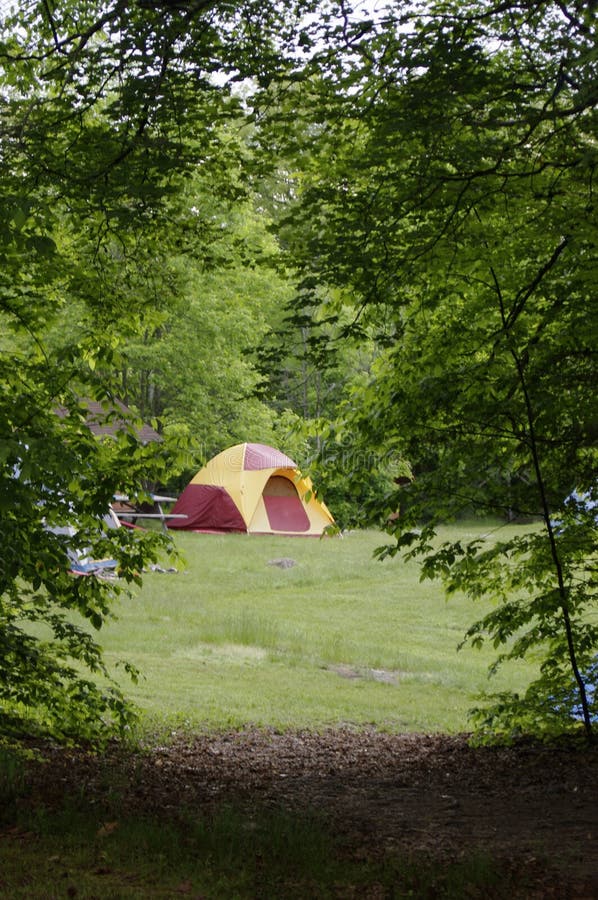 Camp site stock image. Image of camp, yellow, tent, outdoors - 99689829