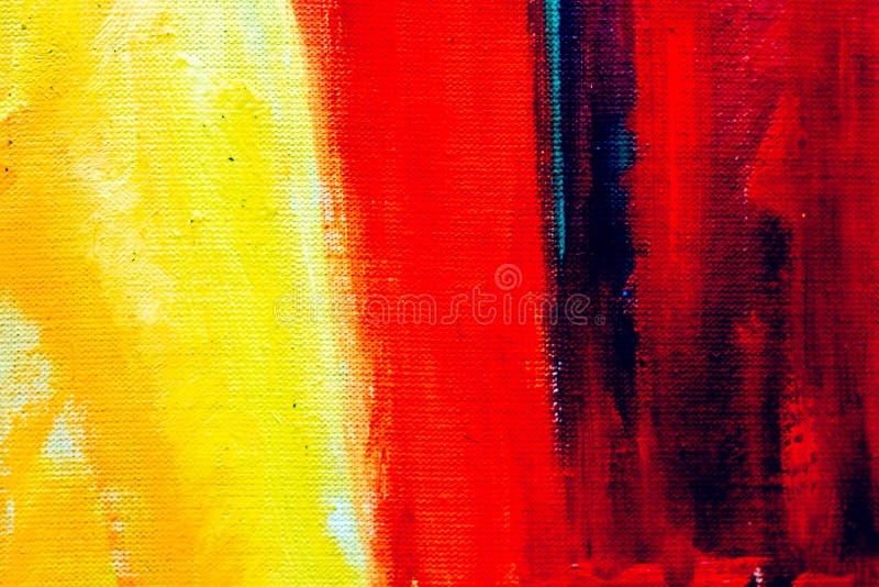 Yellow-red Texture Painted with Oil. Abstract Background Stock Photo ...
