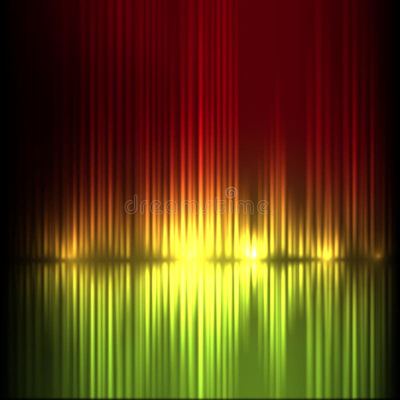 Yellow-red Wide Wave Abstract Equalizer Stock Vector - Illustration of ...