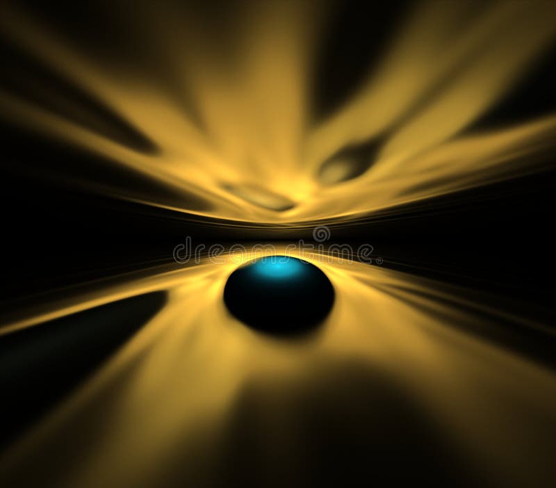 Yellow Reflection, Abstract Fractal Background Stock Illustration ...
