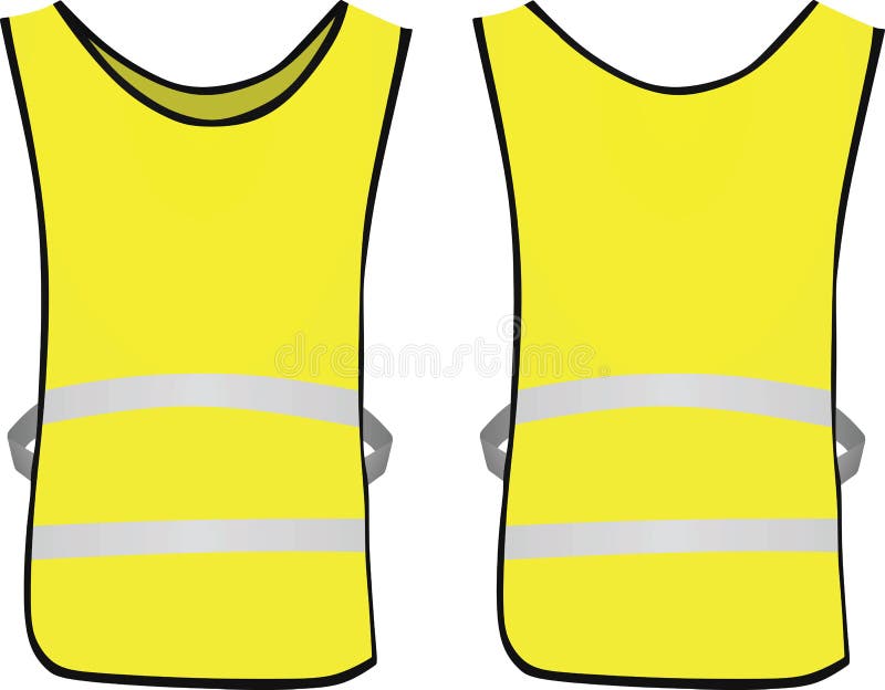 Yellow Reflective Safety Vest for People,front and Back View Uniform ...