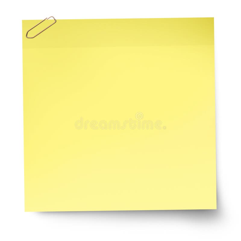 Yellow reminder note paper stock photo. Image of office - 140600784