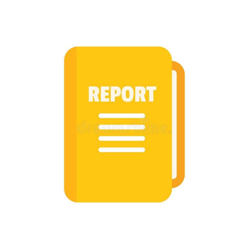 Yellow Report Representing Business Document with Text Stock ...