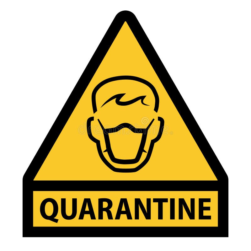 Red Quarantine Warning Sign Biohazard Symbol Triangular Shape Stock ...