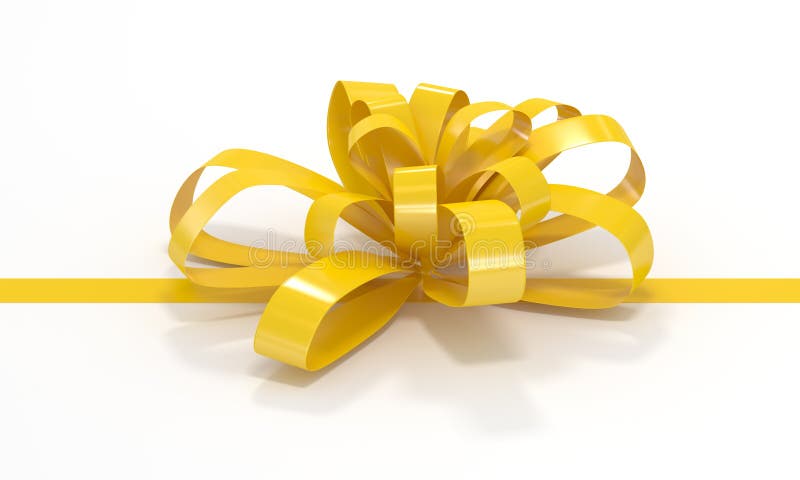 Yellow Ribbon stock illustration. Illustration of christmas - 26594048