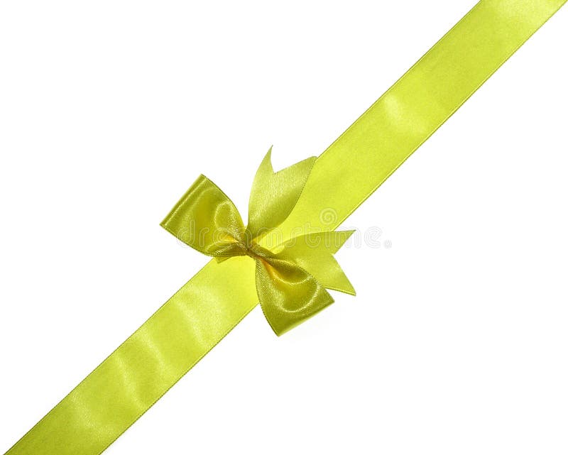 Yellow ribbon stock photo. Image of glittering, surprise - 781646