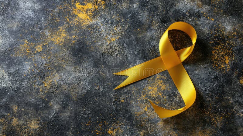 Yellow Ribbon on Table stock image. Image of decoration - 375216975