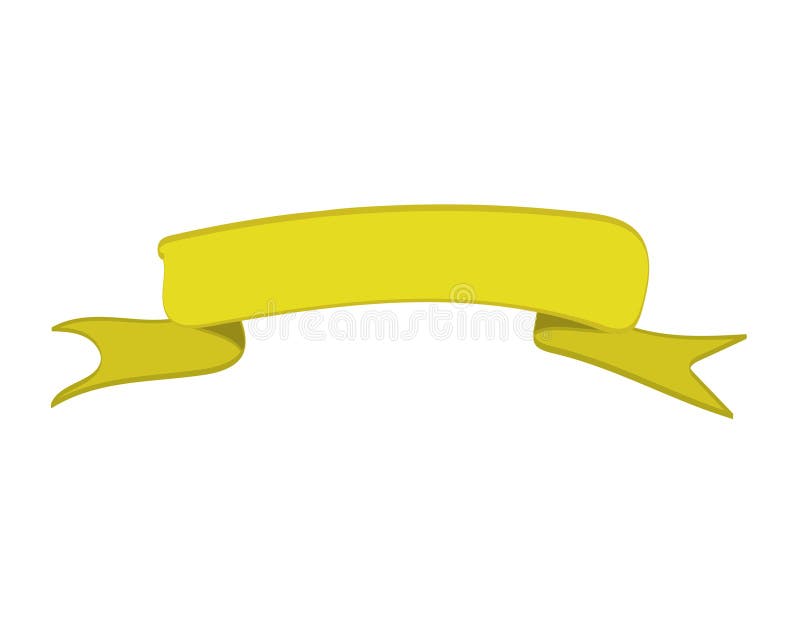 Yellow Ribbon for Text on a White Background Stock Vector ...