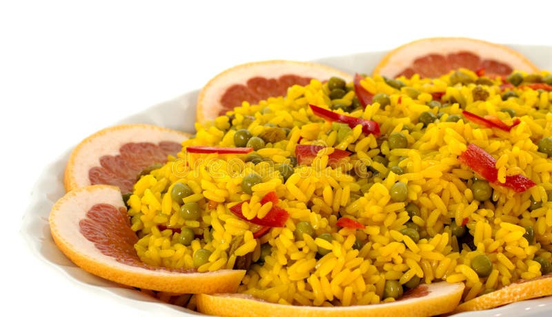 Yellow rice stock image. Image of asian, turmeric, plate - 29068817