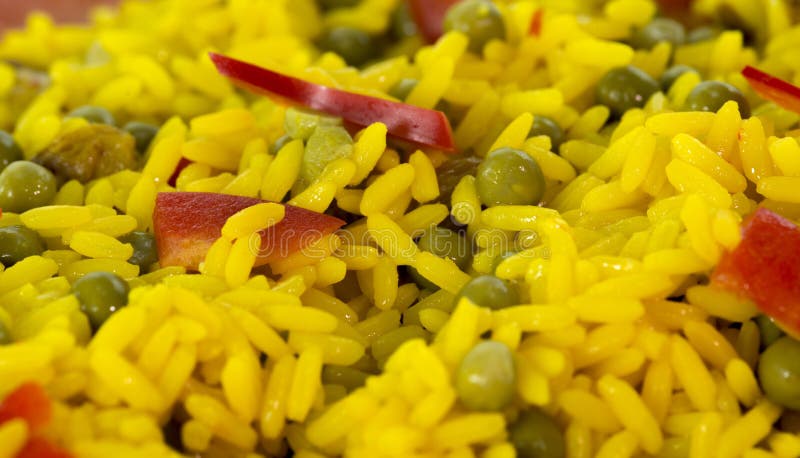 Yellow rice stock image. Image of bell, plate, food, dish - 29068847