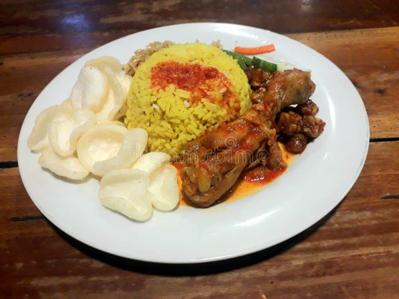 Yellow Rice Complete with Side Dishes Stock Image - Image of cuisine ...