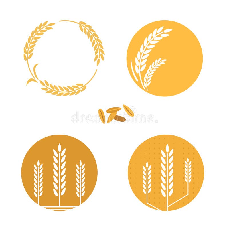 Yellow rice icon stock illustration. Illustration of collection - 227453719