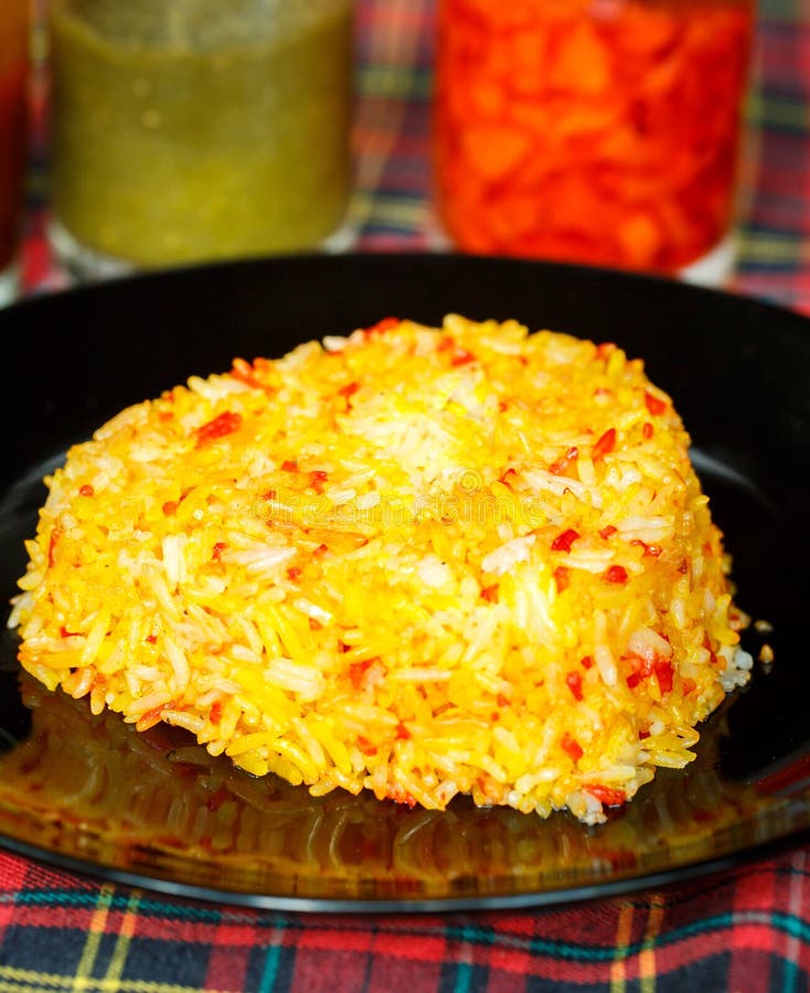Yellow Rice with Saffron. Indian Cuisine Stock Photo - Image of healthy ...