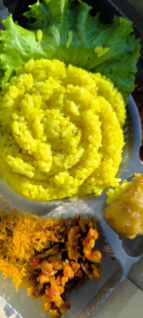 Yellow Rice is Typical Culinary from Indonesia Stock Photo - Image of ...