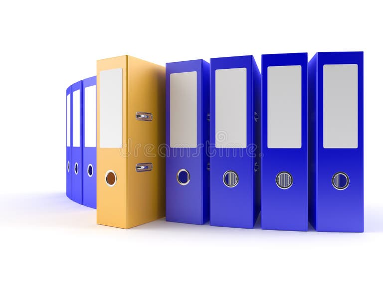 Yellow Ring Binder stock illustration. Illustration of folders - 27625938