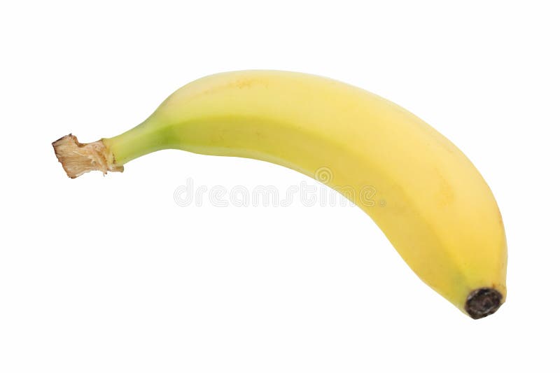 Yellow Ripe Banana Isolated on White Background Stock Image - Image of ...