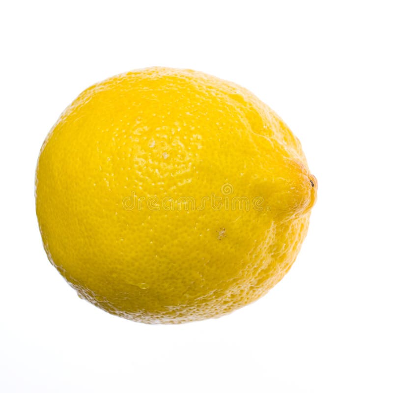 Yellow Ripe Lemon Over the White Background Stock Image - Image of ...