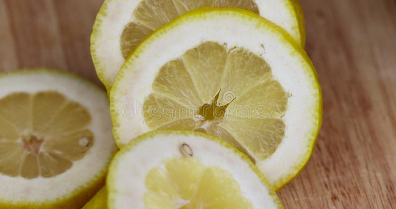 Yellow Ripe Lemon with Sour Light Yellow Pulp Stock Footage - Video of ...
