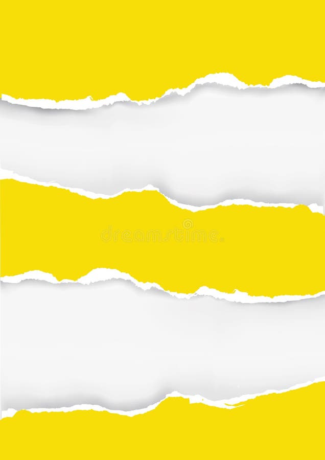 Yellow Ripped Paper Background. Stock Vector - Illustration of ...