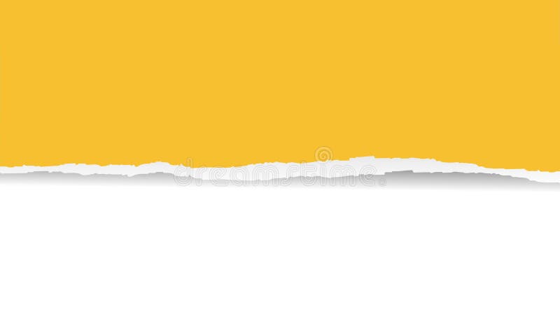 Yellow Ripped Paper Isolated White Background Stock Vector ...