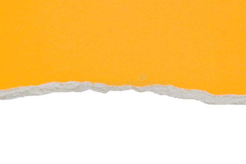 Yellow Ripped Paper Torn Edges Strips Isolated on White Background ...