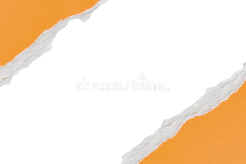 Yellow Ripped Paper Torn Edges Strips Isolated on White Background ...