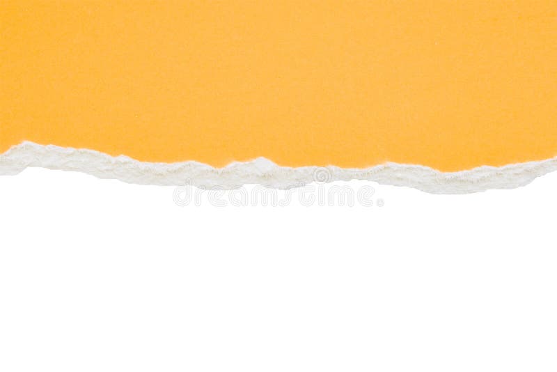Yellow Ripped Paper Torn Edges Strips Isolated on White Background ...